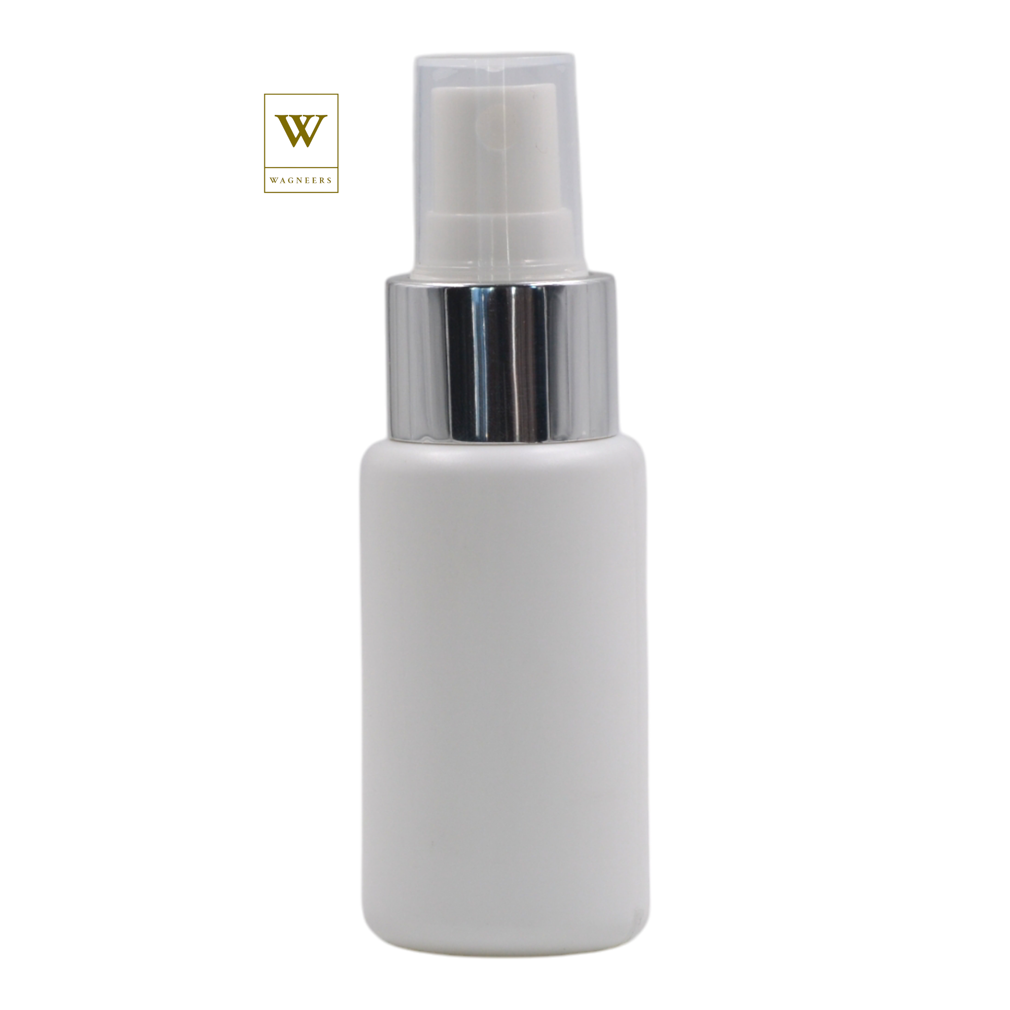 White Packaging Bottle/White & Chrome Mist Spray [100pc] – Wagneers ...